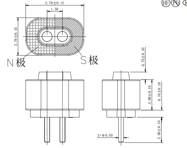 2 Pin Magnetic Pogo Connector Set | Male & Female Pogo Pin | SUNMON