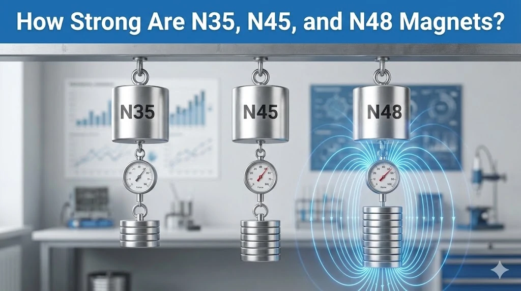 How Strong Are N35, N45, and N48 Magnets? Strength Comparison Guide ...